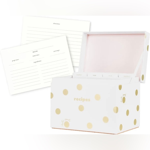 kate spade | Kitchen | 55 Giftsnew Kate Spade Recipe Box | Poshmark